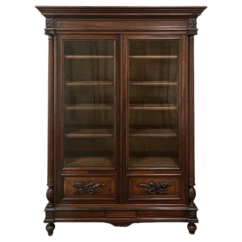 19th Century French Louis Philippe Rosewood Bookcase For Sale at 1stDibs