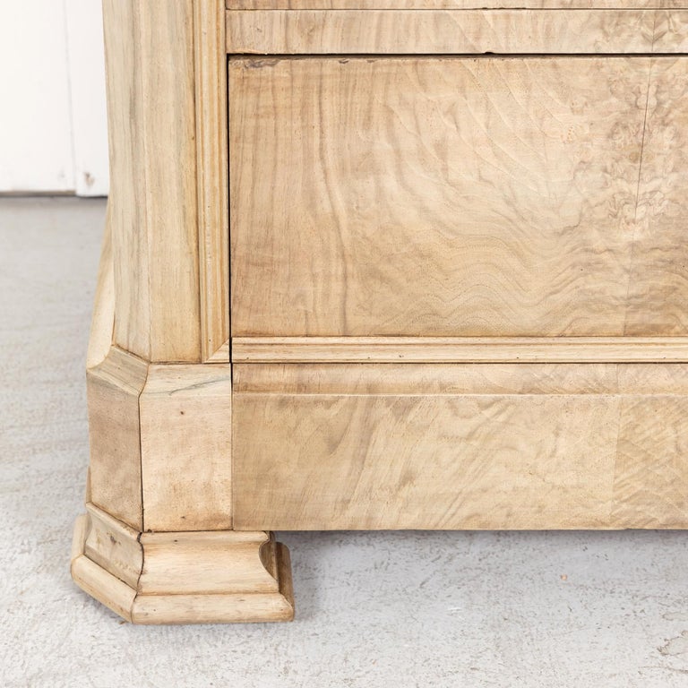 19th Century French Louis Philippe Style Bleached Walnut Commode with ...