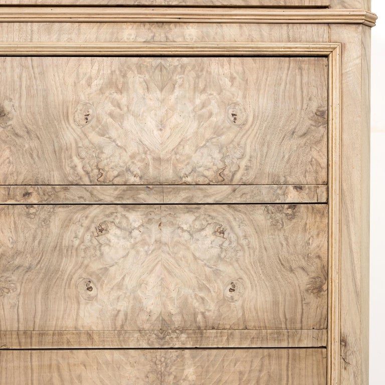 19th Century French Louis Philippe Style Bleached Walnut Commode with ...