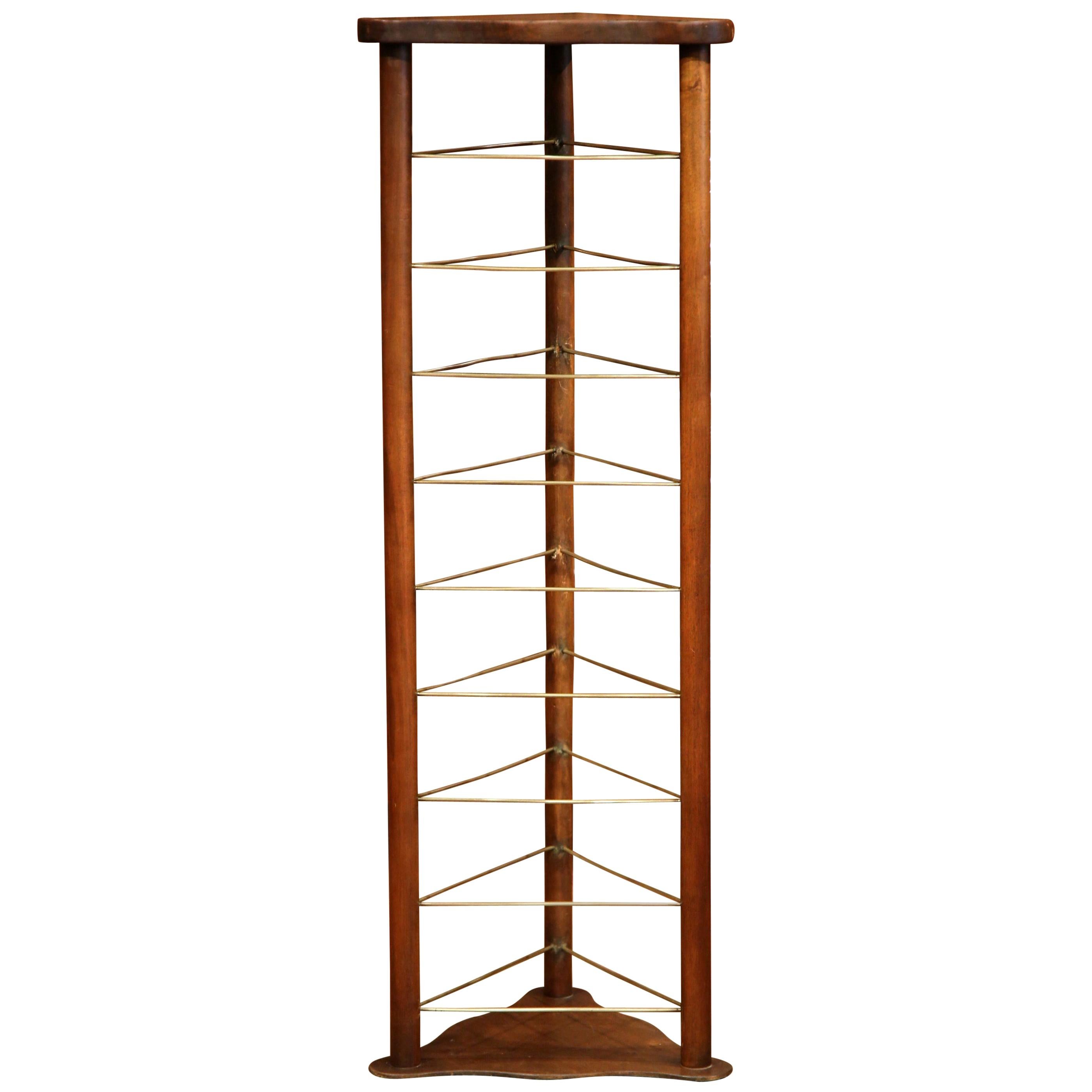 French Solid Brass Revolving Plate Display Rack For Sale At 1stdibs