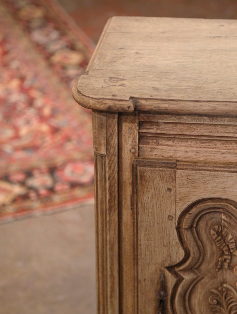 19th Century French Louis XIV Carved Bleached Oak Confiturier with ...