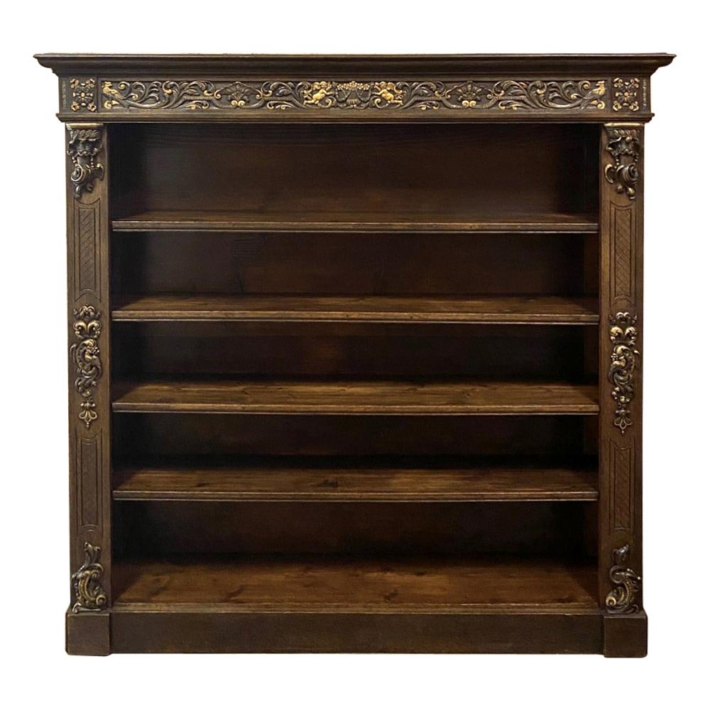 18th Century French Regence Stripped Oak Bookcase at 1stDibs