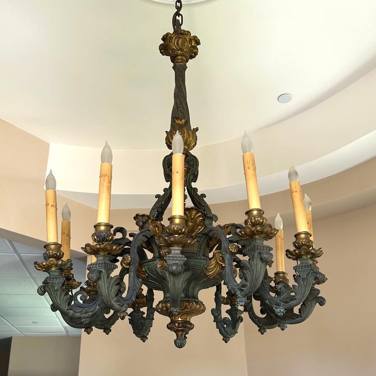 19th Century French Louis XIV Patinaed Bronze and Gilt Bronze ...