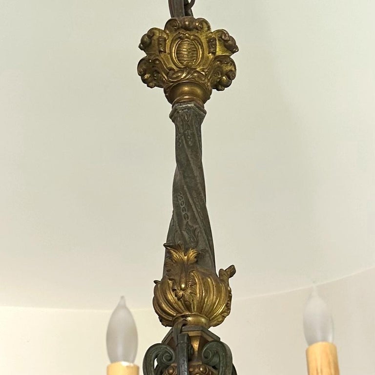 19th Century French Louis XIV Patinaed Bronze and Gilt Bronze ...
