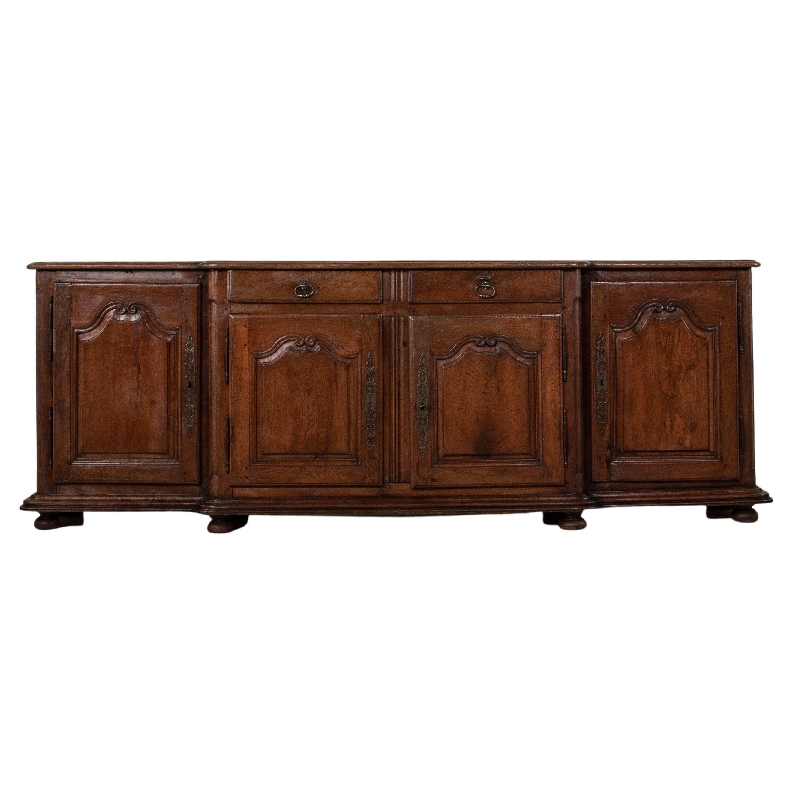 19th Century French Louis XIV Style Hand Carved Oak Sideboard For Sale ...