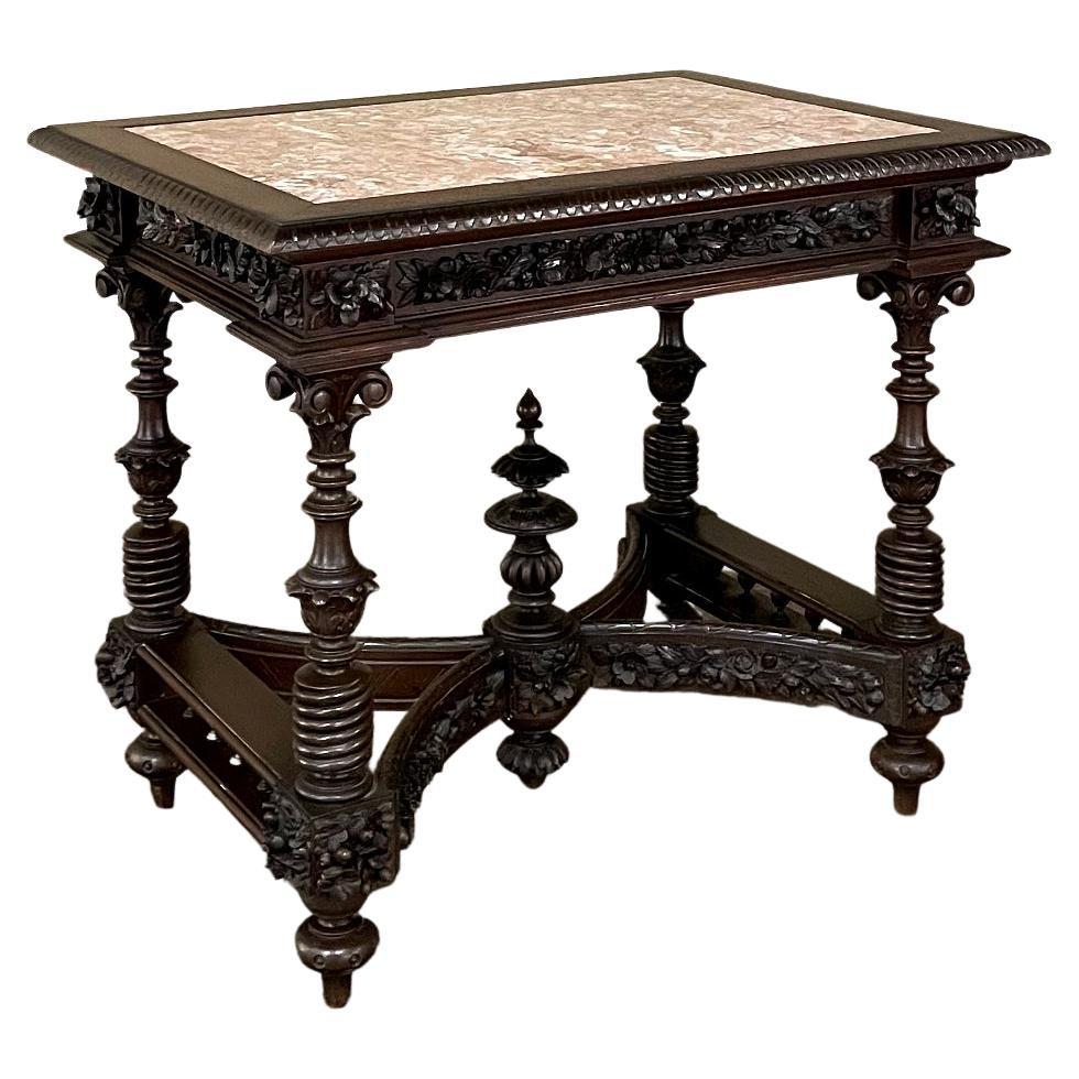 19th Century, French Louis XIV Style Walnut Center Table For Sale at ...