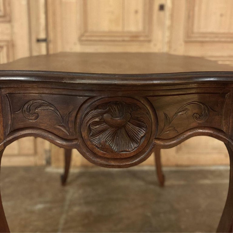 19th Century French Louis XV Hand Carved Walnut End Table For Sale at ...