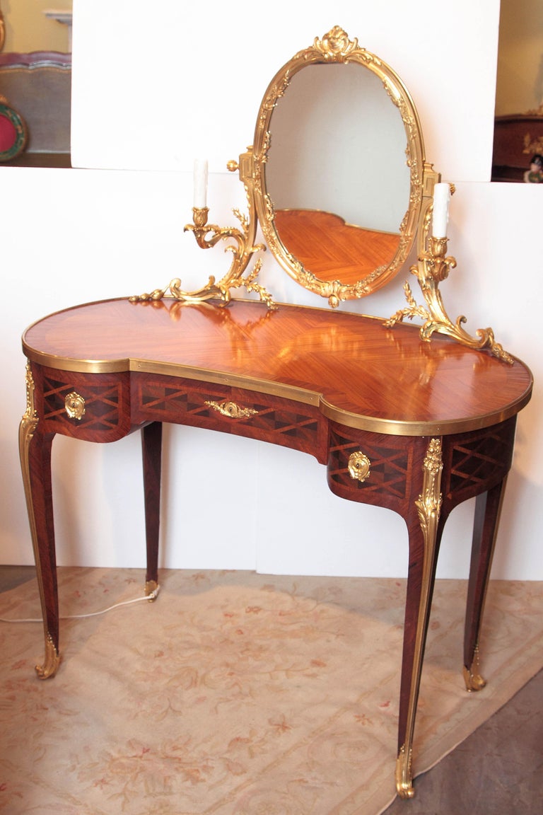 19th Century French Louis XV Signed Dressing Table at 1stDibs