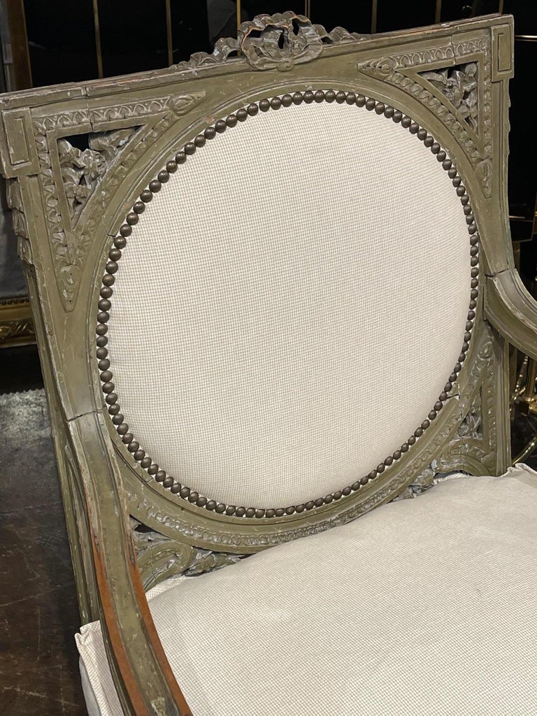 19th Century French Louis XVI Arm Chair For Sale at 1stDibs