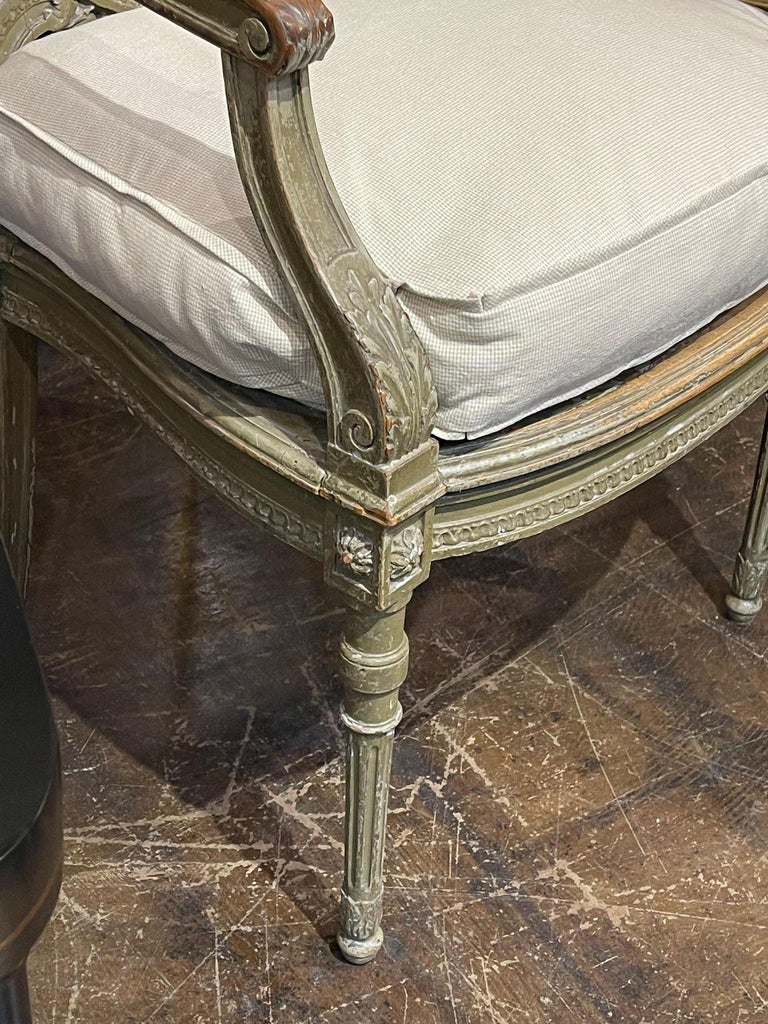 19th Century French Louis XVI Arm Chair For Sale at 1stDibs