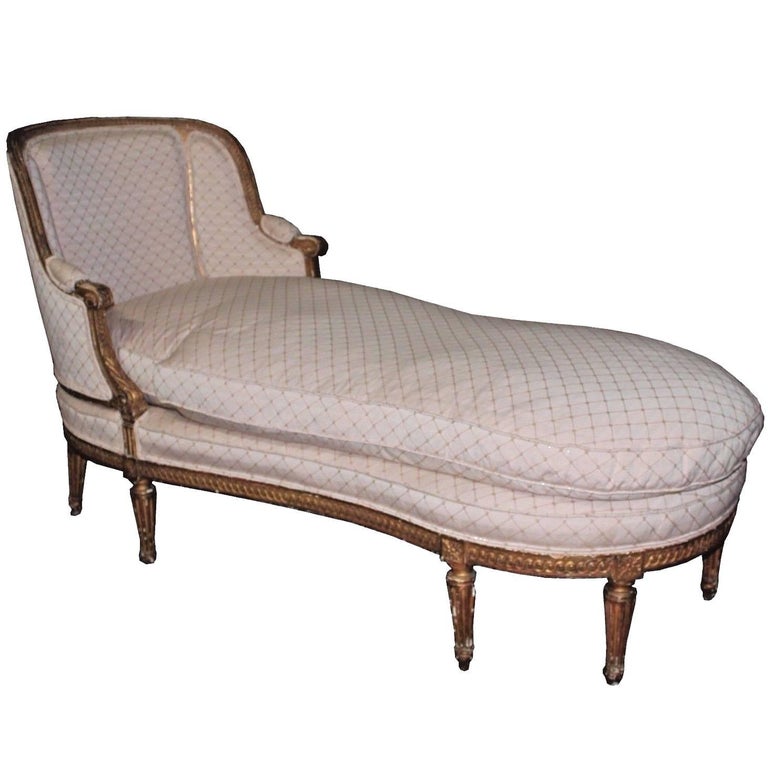 19th Century French Louis XVI Chaise Longue at 1stDibs