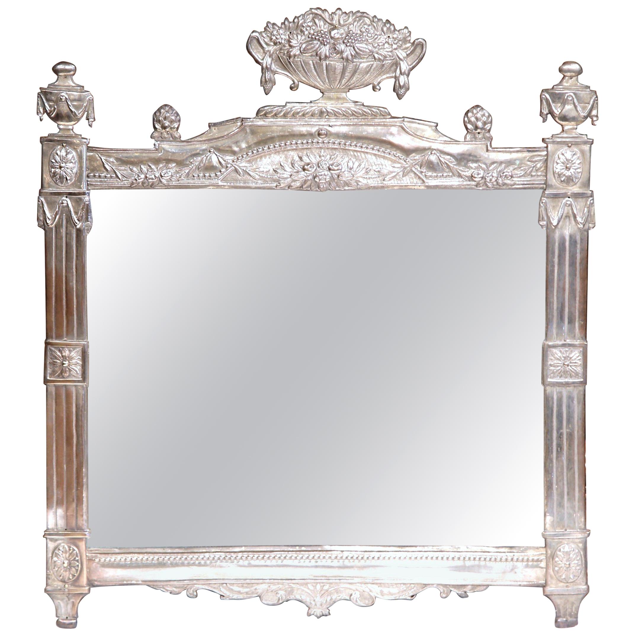 19th Century Turkish Ottoman Silver Repousse Wedding Mirror at 1stdibs