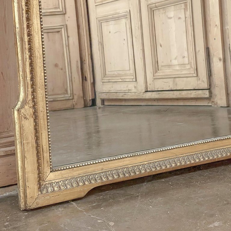 19th Century French Louis XVI Gilded Mirror For Sale at 1stDibs