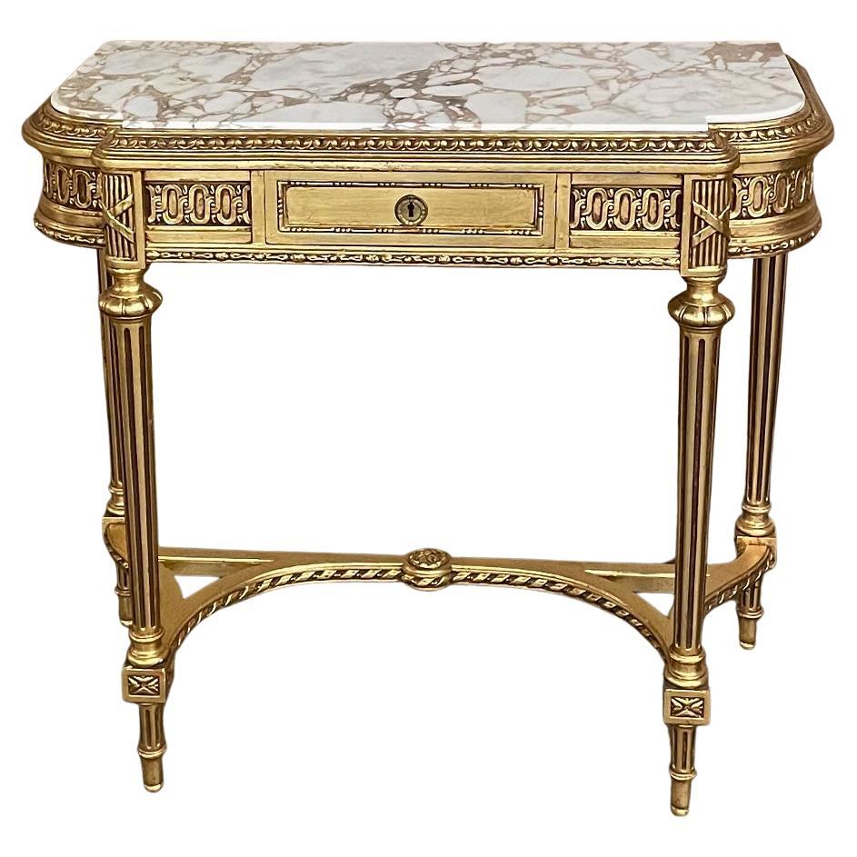 Early 19th Century French Louis XVI Giltwood Console For Sale at 1stDibs