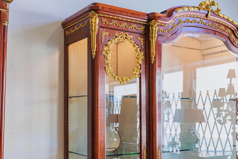 19th Century French Louis XVI Mahogany and Gilt Bronze Signed Viewing ...