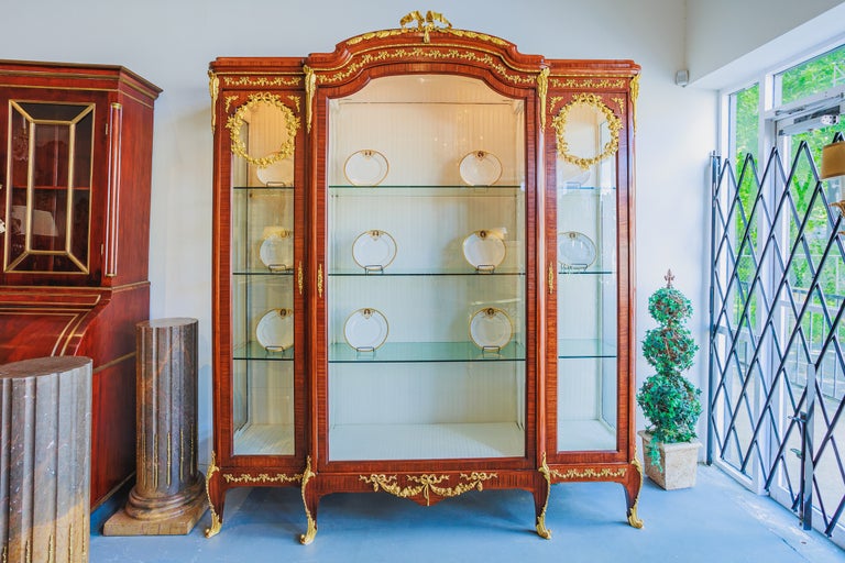 19th Century French Louis XVI Mahogany and Gilt Bronze Signed Viewing ...