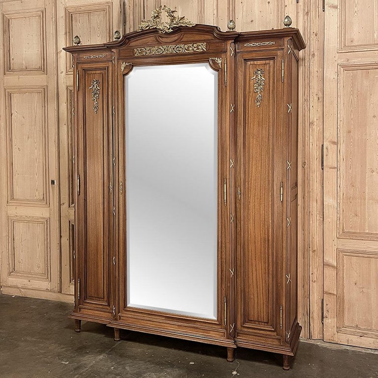 19th Century French Louis XVI Mahogany Armoire with Ormolu For Sale at ...