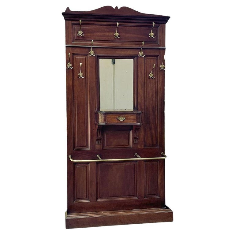 19th Century French Louis XVI Mahogany Hall Tree For Sale at 1stDibs