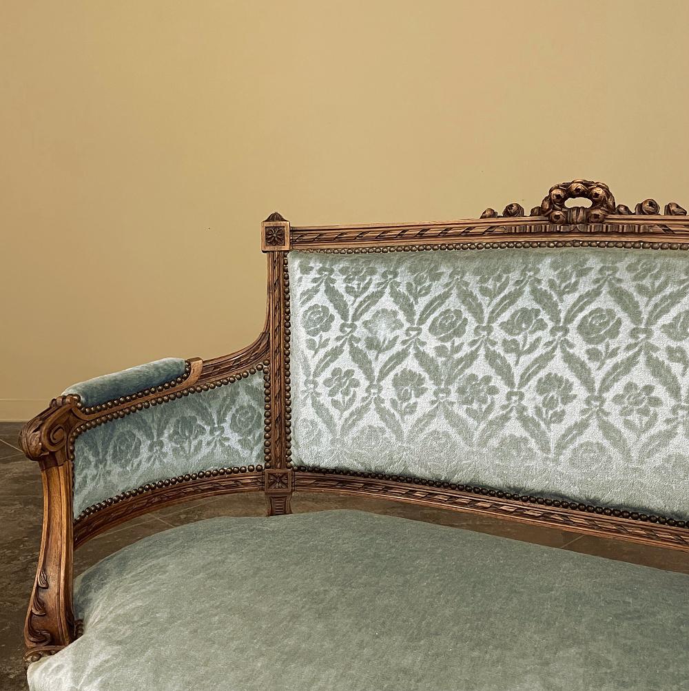 19th Century French Louis XVI Walnut Canape, Sofa For Sale at 1stDibs ...