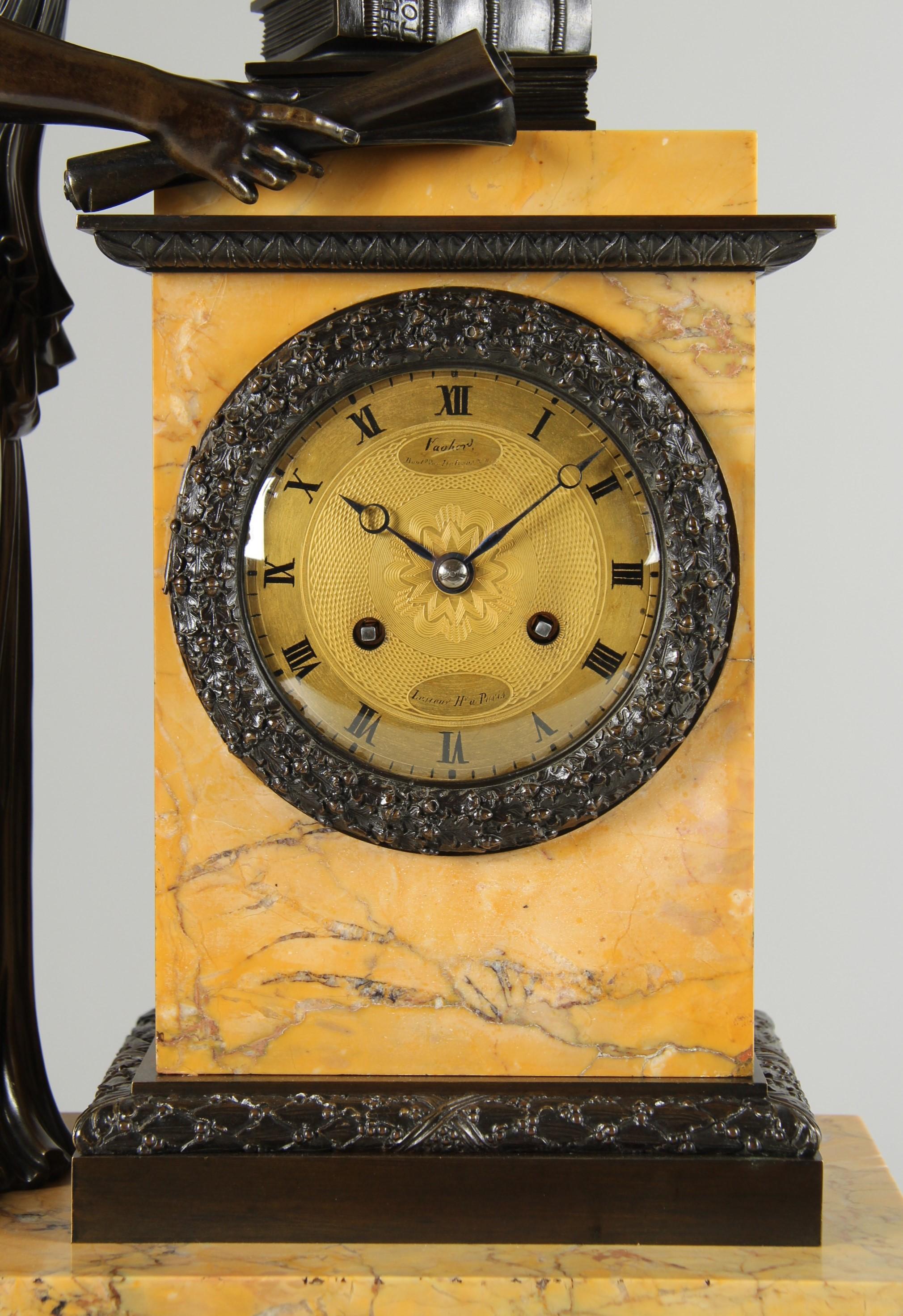 19th Century French Mantel Clock, Allegory Of Study, Paris circa 1830 ...