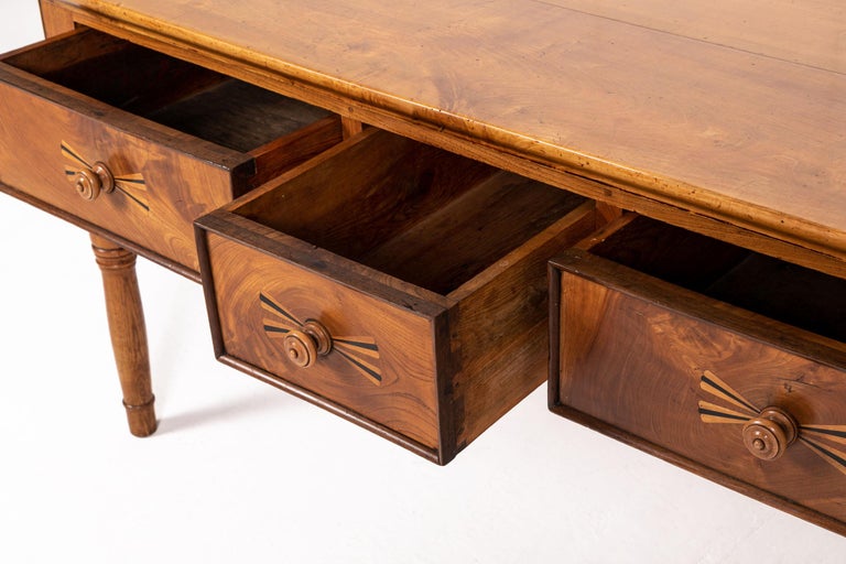 19th Century French Maple and Elm Table For Sale at 1stDibs