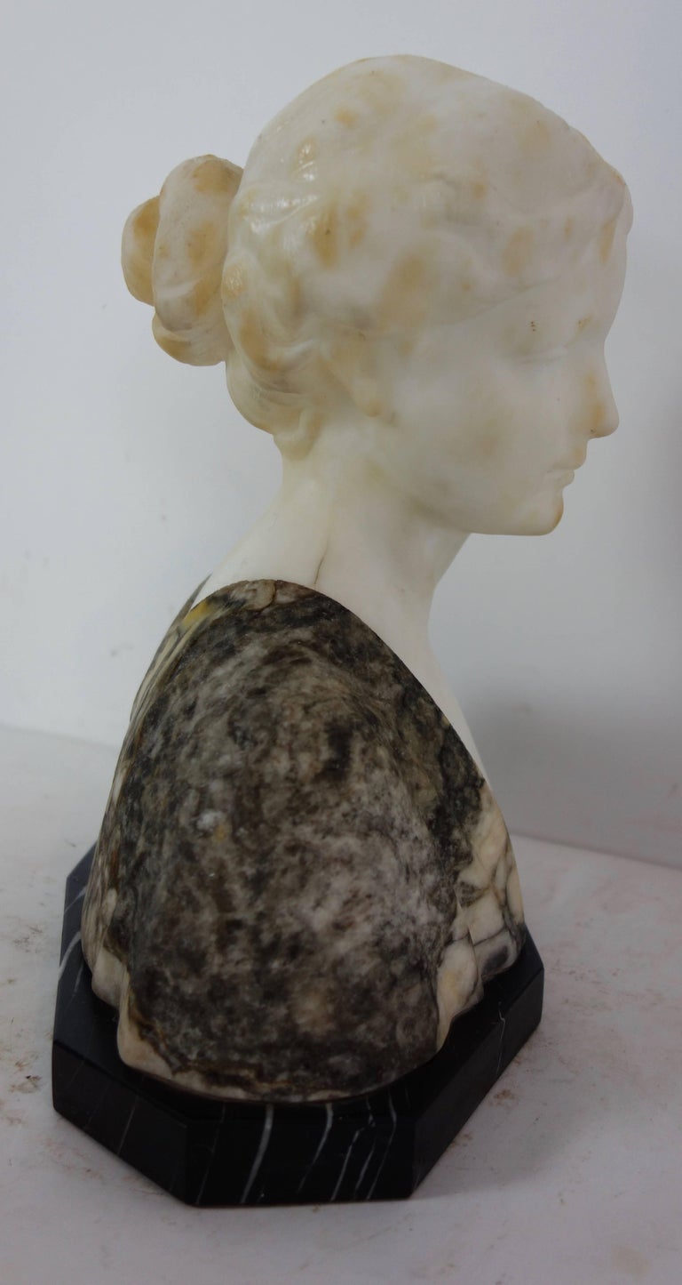 19th Century French Marble Bust of a Young Woman at 1stDibs