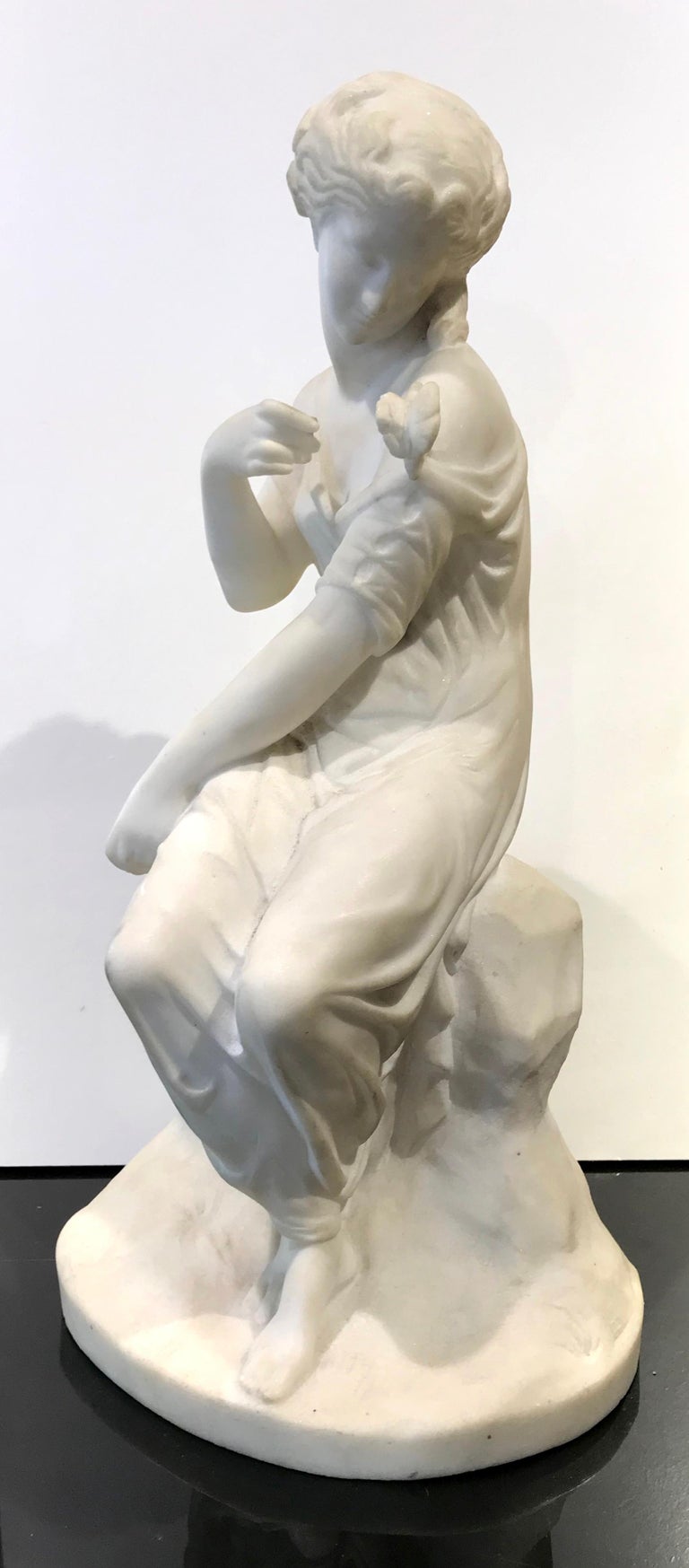 19th Century French Marble Sculpture of Psyche by James Pradier Signed ...