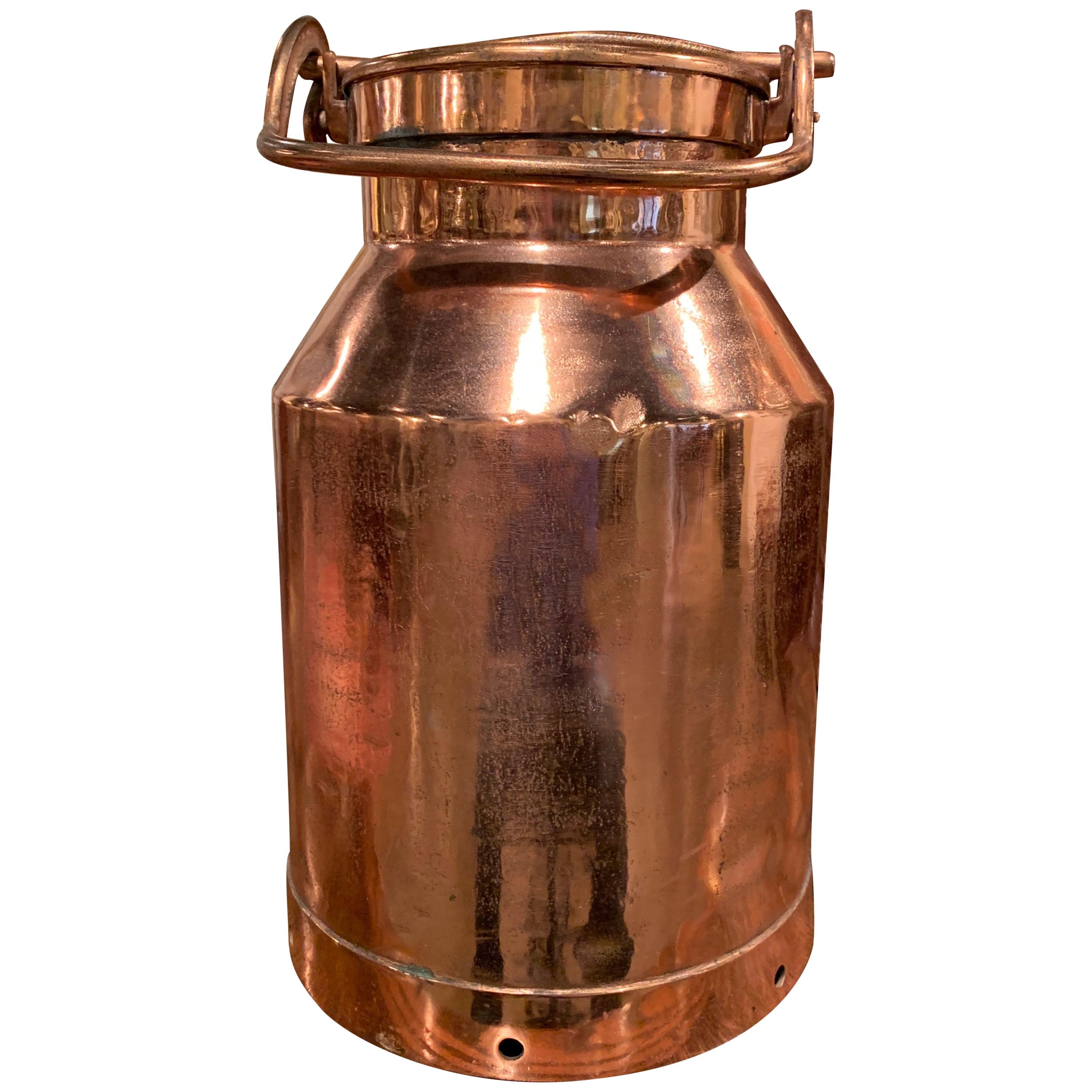 Antique Metal Milk Container - For Sale on 1stDibs