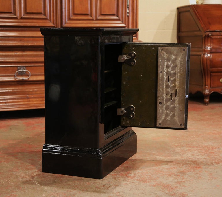 19th Century French Metallic Black Painted Iron "Fichet" Fire Safe For ...