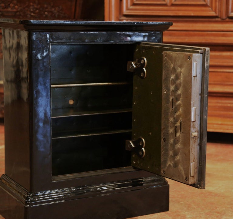 19th Century French Metallic Black Painted Iron "Fichet" Fire Safe For ...