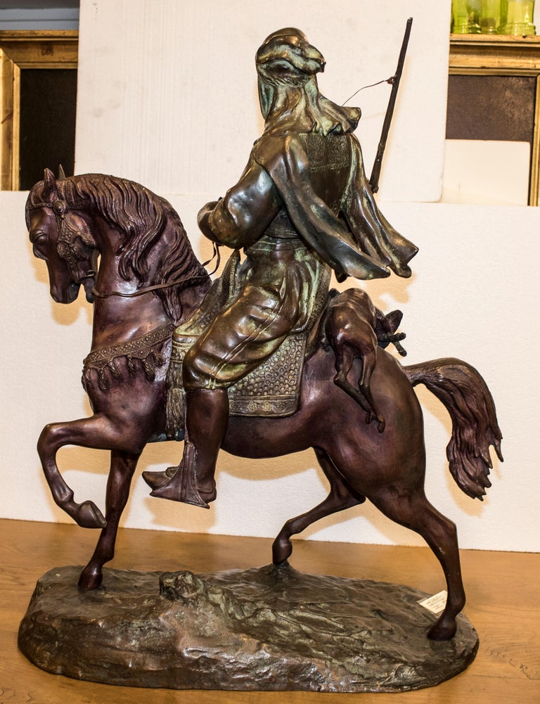 19th Century French Mid-Brown Color Alfred Barye Bronze Sculpture at ...