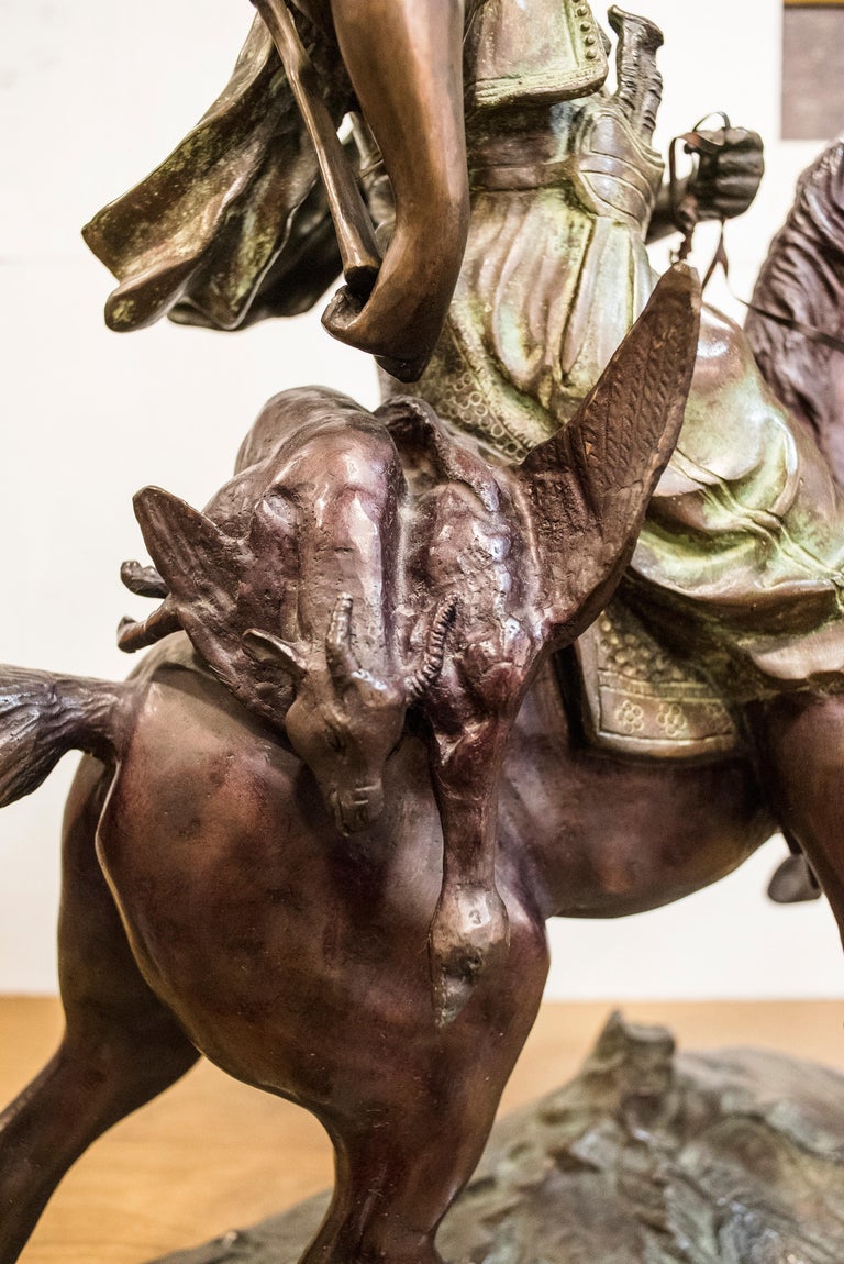19th Century French Mid-Brown Color Alfred Barye Bronze Sculpture at ...