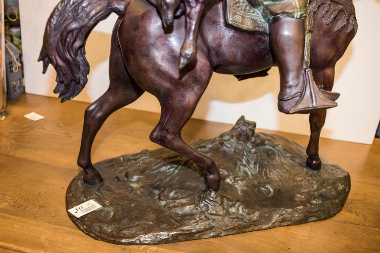 19th Century French Mid-Brown Color Alfred Barye Bronze Sculpture at ...