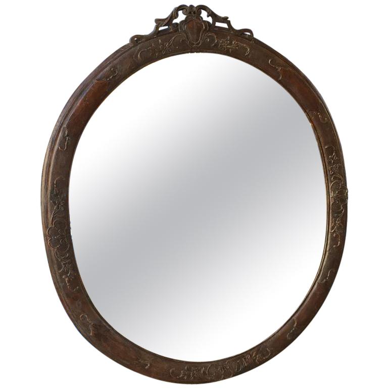 19th Century French Mirror with Coated Wooden Frame, 1890s For Sale at ...