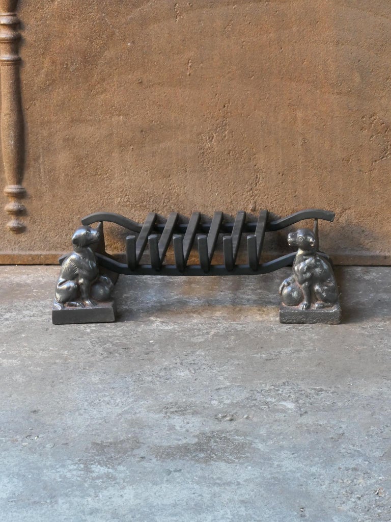 19th Century French Napoleon III 'Dogs' Fire Grate, Fireplace Grate For ...