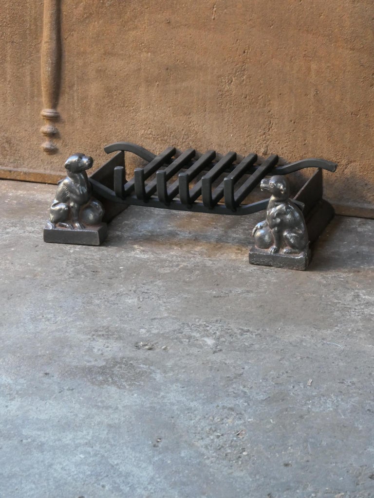 19th Century French Napoleon III 'Dogs' Fire Grate, Fireplace Grate For ...