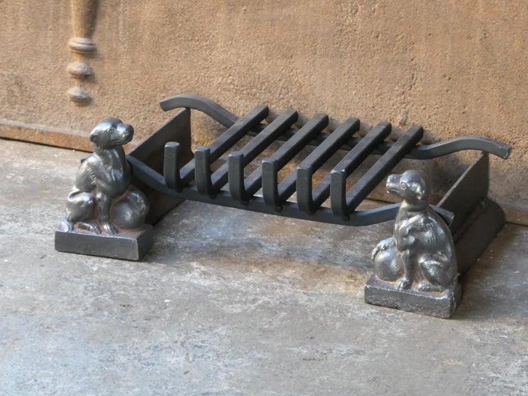 19th Century French Napoleon III 'Dogs' Fire Grate, Fireplace Grate For ...