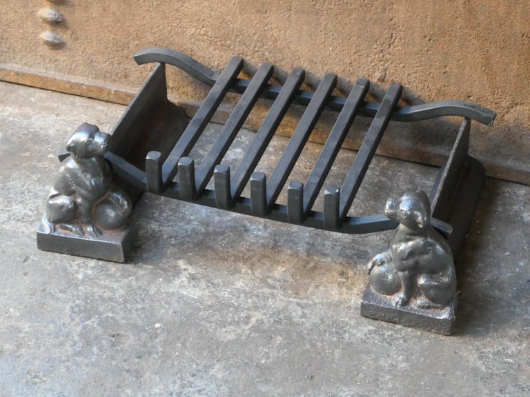 19th Century French Napoleon III 'Dogs' Fire Grate, Fireplace Grate For ...