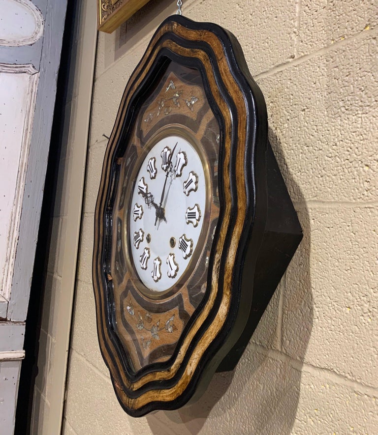 19th Century French Napoleon III Mother of Pearl Inlay and Painted Wall ...