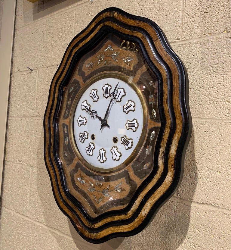 19th Century French Napoleon III Mother of Pearl Inlay and Painted Wall ...