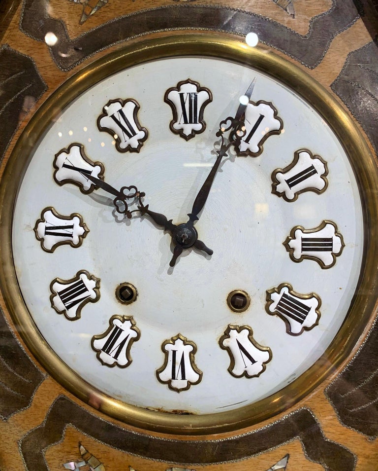 19th Century French Napoleon III Mother of Pearl Inlay and Painted Wall ...