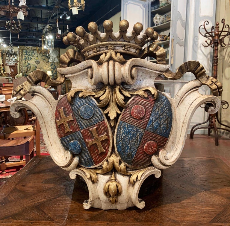 19th Century French Napoleon III Painted Plaster Wall Hanging Family ...