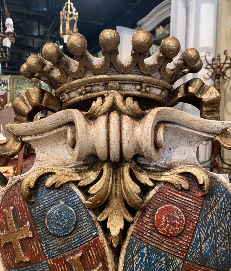 19th Century French Napoleon III Painted Plaster Wall Hanging Family ...