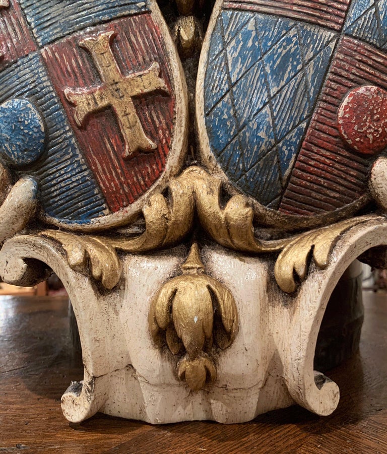 19th Century French Napoleon III Painted Plaster Wall Hanging Family ...