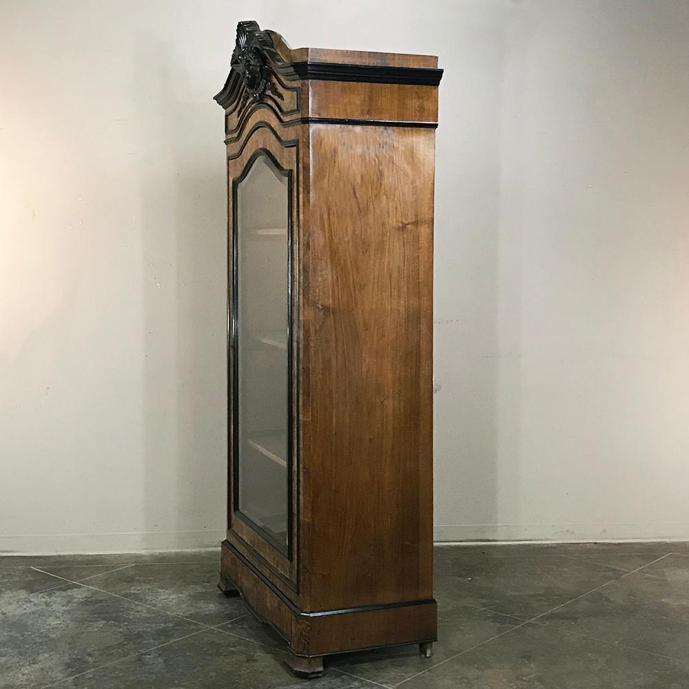 19th Century French Napoleon III Period Display Armoire, Bookcase For ...