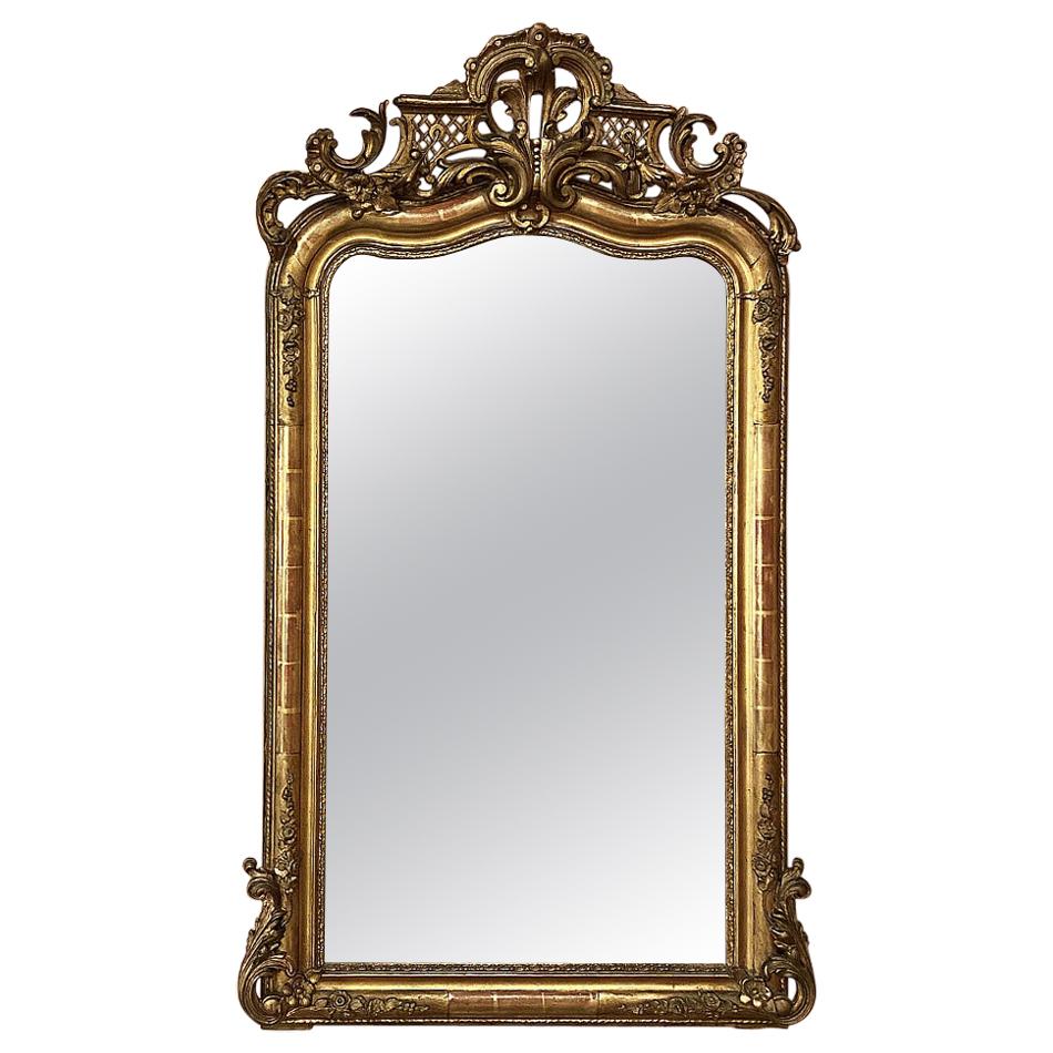 Rectangular 19th Century Gilded Mirror at 1stDibs