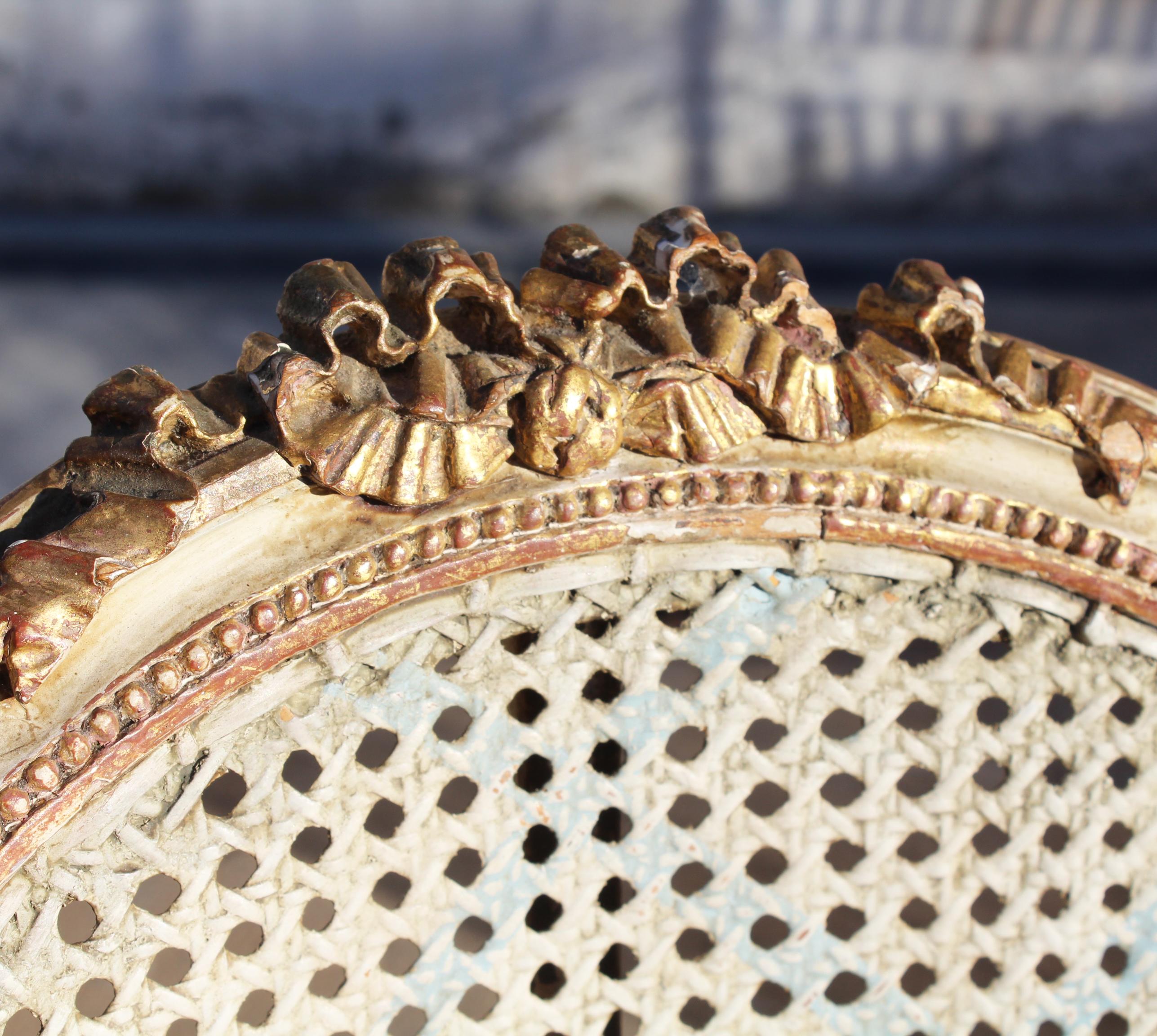 19th Century French Neoclassical Cane Back Chair at 1stDibs