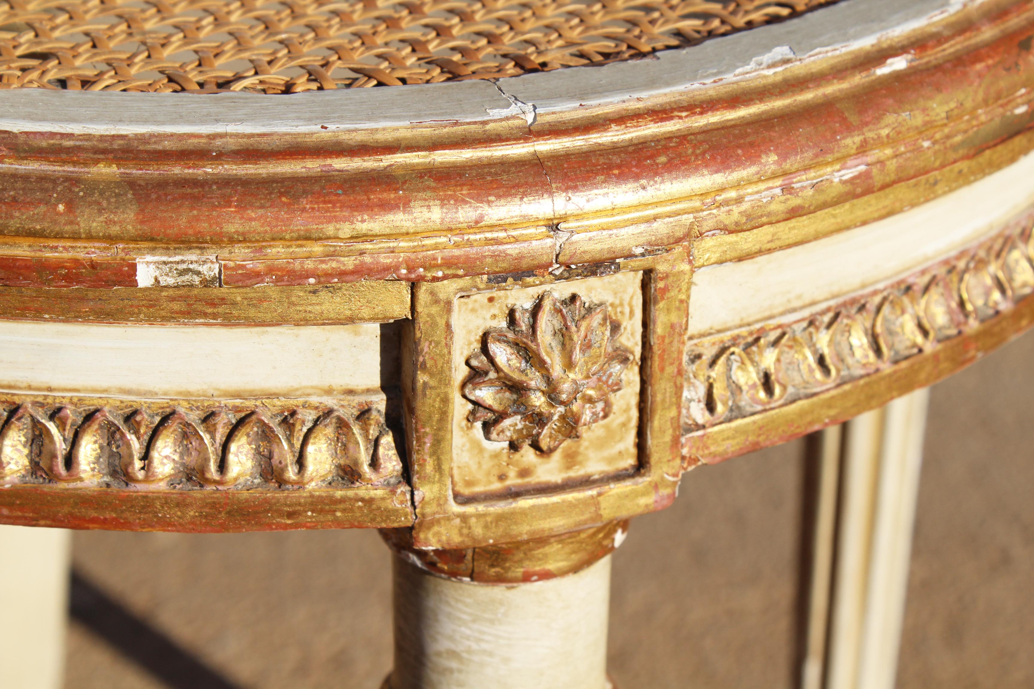 19th Century French Neoclassical Cane Back Chair at 1stDibs
