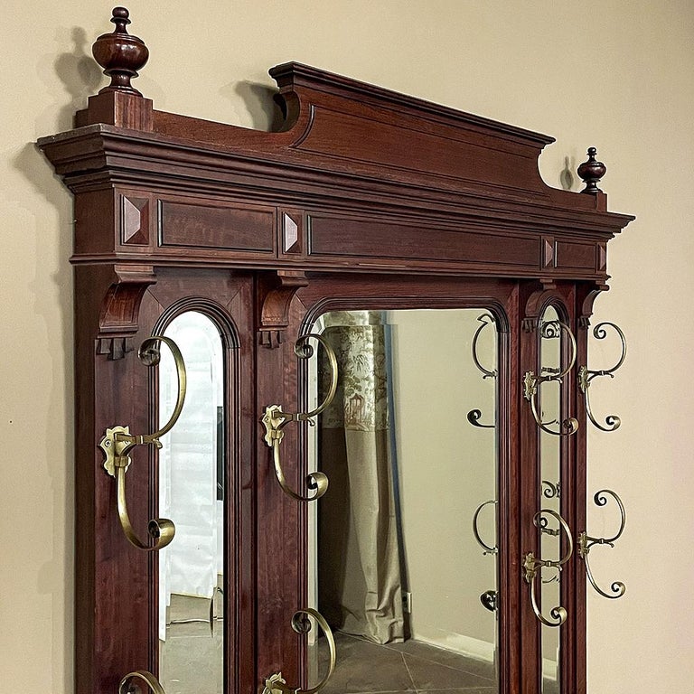 19th Century, French Neoclassical Henri II Walnut Hall Tree For Sale at ...