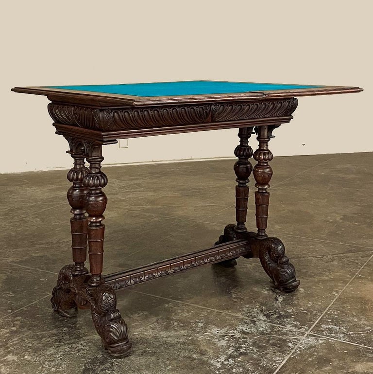 19th Century French Neoclassical Walnut Flip-Top Game Table at 1stDibs